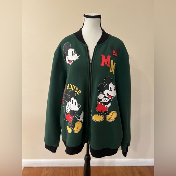Disney | Jackets & Coats | Disney Mickey Mouse Varsity Style Jacket ...